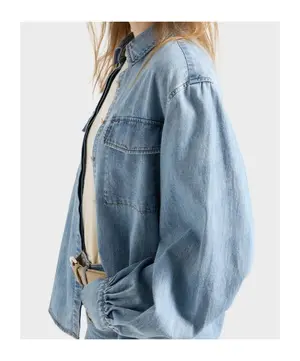 7 For All Mankind Long Sleeve Regular Shirt In Denim Loft