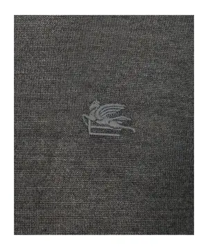 Etro Wool And Silk Sweater With Pegaso-embroidery
