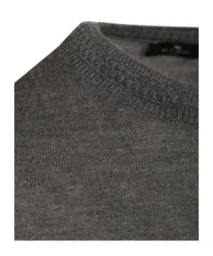 Etro Wool And Silk Sweater With Pegaso-embroidery