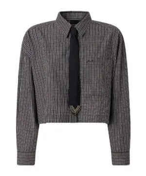 Pinko Long Sleeve Checked Shirt