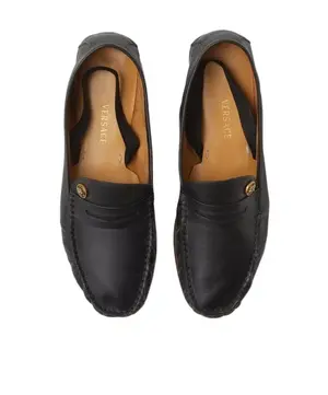 Versace Ruched Slip-on Loafers