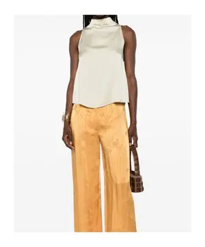 FORTE_FORTE Sleeveless High Neck Blouse - White