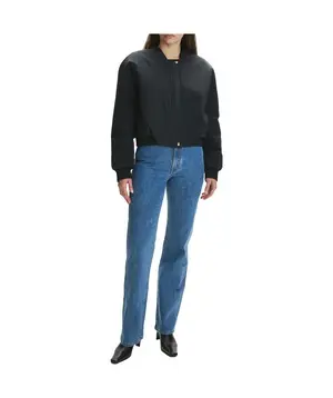 Khaite Cropped Bomber Jacket With Elasticized Hem