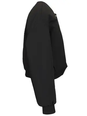 Khaite Cropped Bomber Jacket With Elasticized Hem