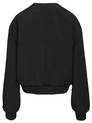 Khaite Cropped Bomber Jacket With Elasticized Hem