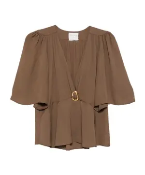 FORTE_FORTE V-neck Overshirt
