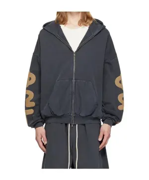 Fear Of God Zippered Hoodie - Black