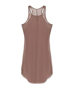Rick Owens Ribbed Longline Tank Top - Brown