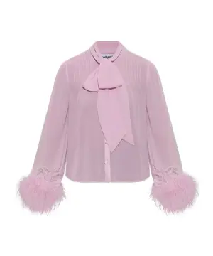 SELF-PORTRAIT Long Sleeve Shirt - Pink