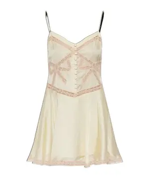 SELF-PORTRAIT Lace-trim Polka-dot Mini Dress - No