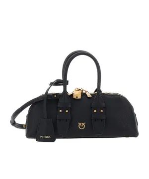 Pinko Zippered Shoulder Bag - Black