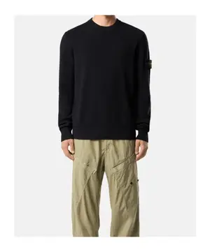 Stone Island Loose-fit Crewneck Jumper With Ribbed Trims