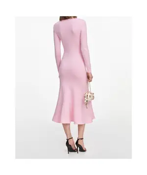 SELF-PORTRAIT Flower Knit Midi Dress