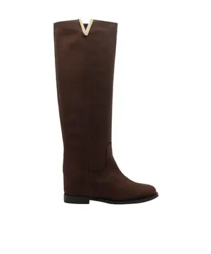 VIA ROMA 15 Round-toe Boots - Black