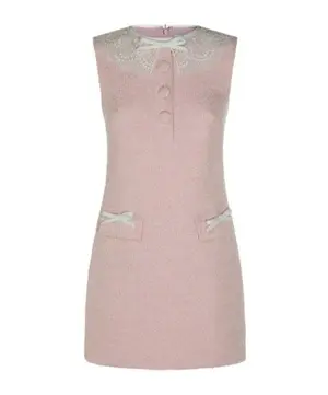 SELF-PORTRAIT Lace-collar Mini Dress