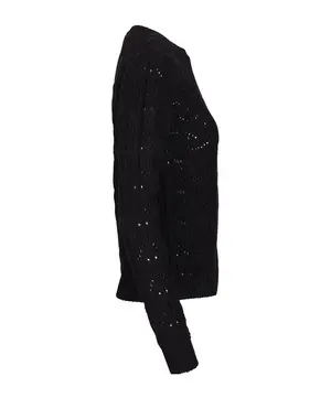 Etro Open Work Crewneck Wool Sweater