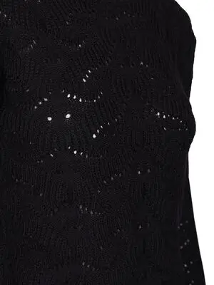 Etro Open Work Crewneck Wool Sweater