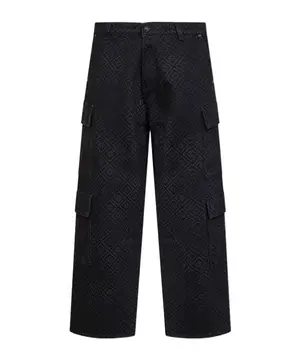 Casablanca Belt-loop Monogram Jeans - Black