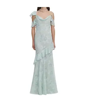 SELF-PORTRAIT Ruffled Dress - Gray