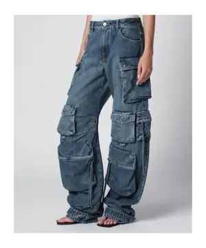 Attico Multi-pocket Cargo Jeans