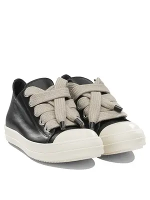 Rick Owens Low Top Lace-up Sneakers - Black