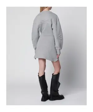 Attico Melange Cotton Jersey Mini Dress