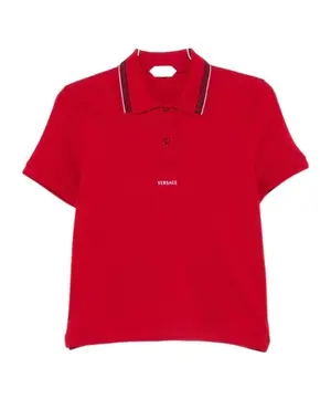 Versace Greca-border Polo Shirt - Red