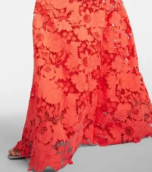 Oscar De La Renta Floral Lace Kaftan