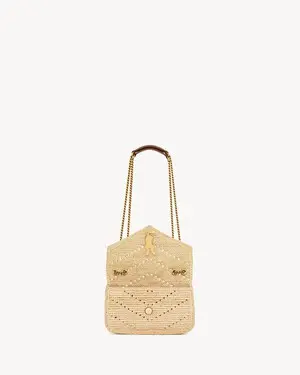 Saint Laurent Loulou Mini In Raffia