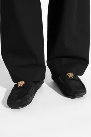 Versace Medusa Plaque Slip-on Loafers