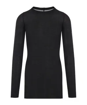 Rick Owens Concordians Rib Jersey Ls T-shirt - Black