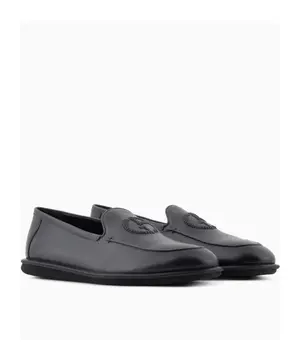Giorgio Armani Almond Toe Slip-on Loafers