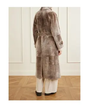 Brunello Cucinelli Belted Shearling Coat