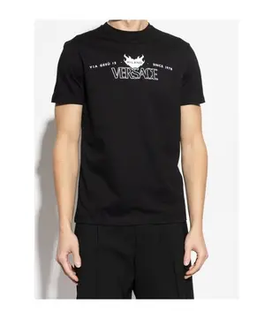 Versace Logo-printed Crewneck T-shirt