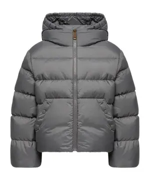 Moncler Xhante Water-repellent Short Down Jacket - Dark Gray