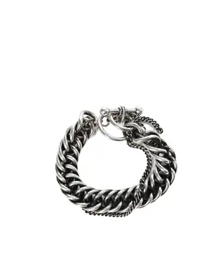 ANN DEMEULEMEESTER Hinna Double Chains Bracelet - Ancient Silver