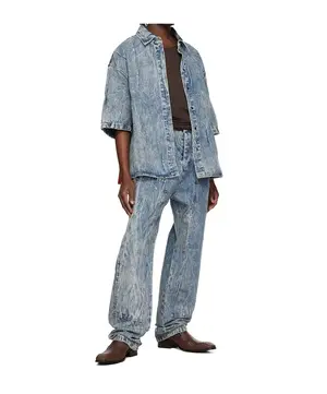 KUSIKOHC Workwear Jeans With Multiple Rivets