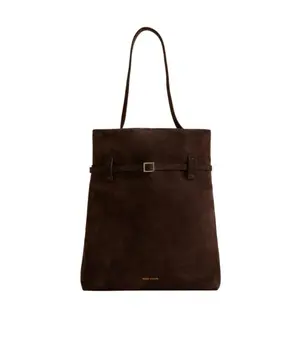 Manu Atelier Tote Du Jour Belt-detailed Tote Bag - Deep Brown