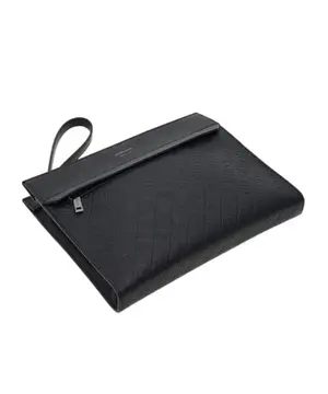 FERRAGAMO Embossed Monogram Wristlet Bag
