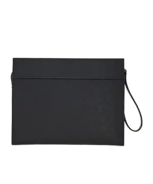 FERRAGAMO Embossed Monogram Wristlet Bag