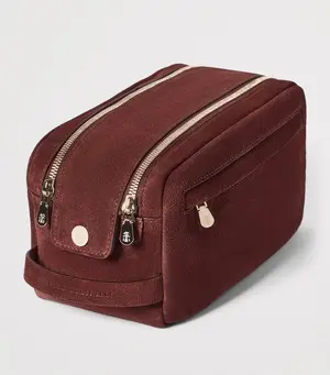 Brunello Cucinelli Suede Zipped Wash Bag