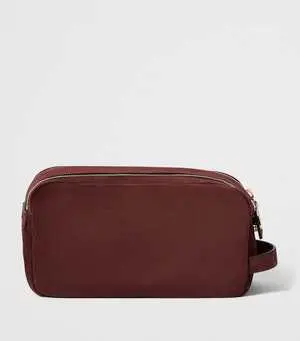 Brunello Cucinelli Suede Zipped Wash Bag
