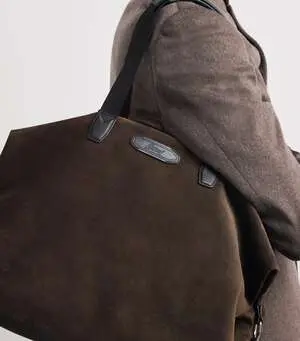 Brioni Cashmere Suede Via Veneto Duffle Bag