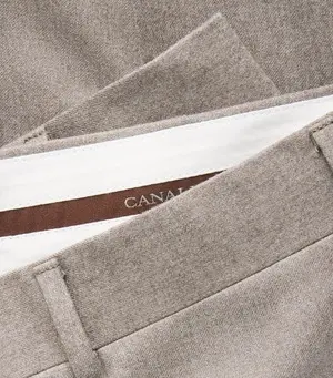 Canali Wool Straight Trousers
