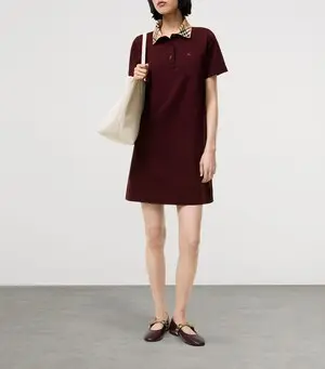 Burberry Cotton Check-collar Polo Shirt Mini Dress
