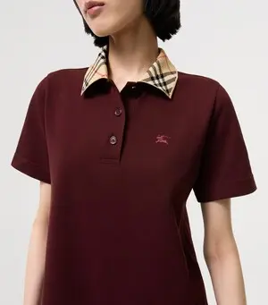 Burberry Cotton Check-collar Polo Shirt Mini Dress