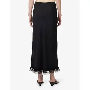 Dissh Andrea Lace-trim Woven Midi Skirt
