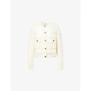 Moncler Quilted And Cotton-knit Cardigan