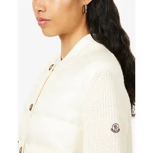 Moncler Quilted And Cotton-knit Cardigan