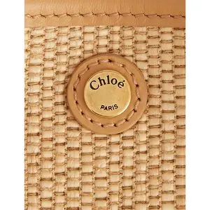 Chloé Clover Small Raffia-effect Shoulder Bag